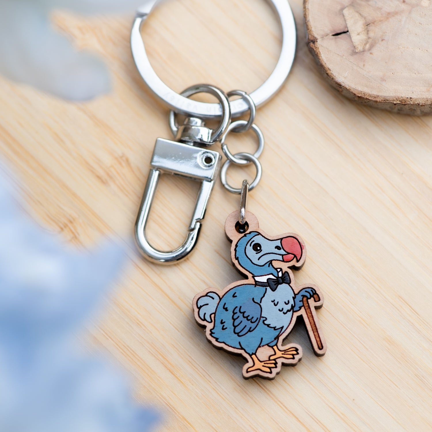 Hand-painted Wooden The Dodo Keyring – Robin Valley Official Store