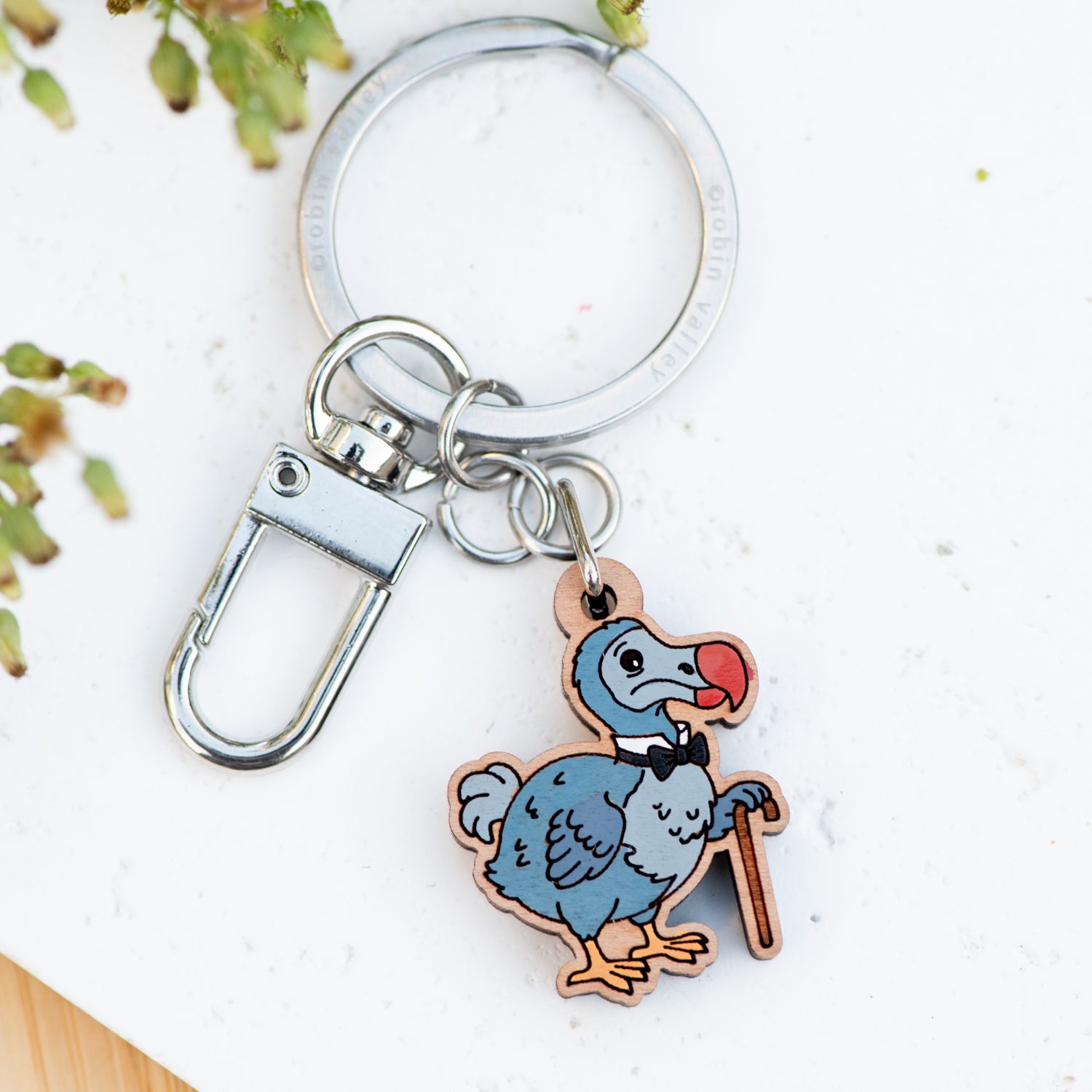 Hand-painted Wooden The Dodo Keyring – Robin Valley Official Store