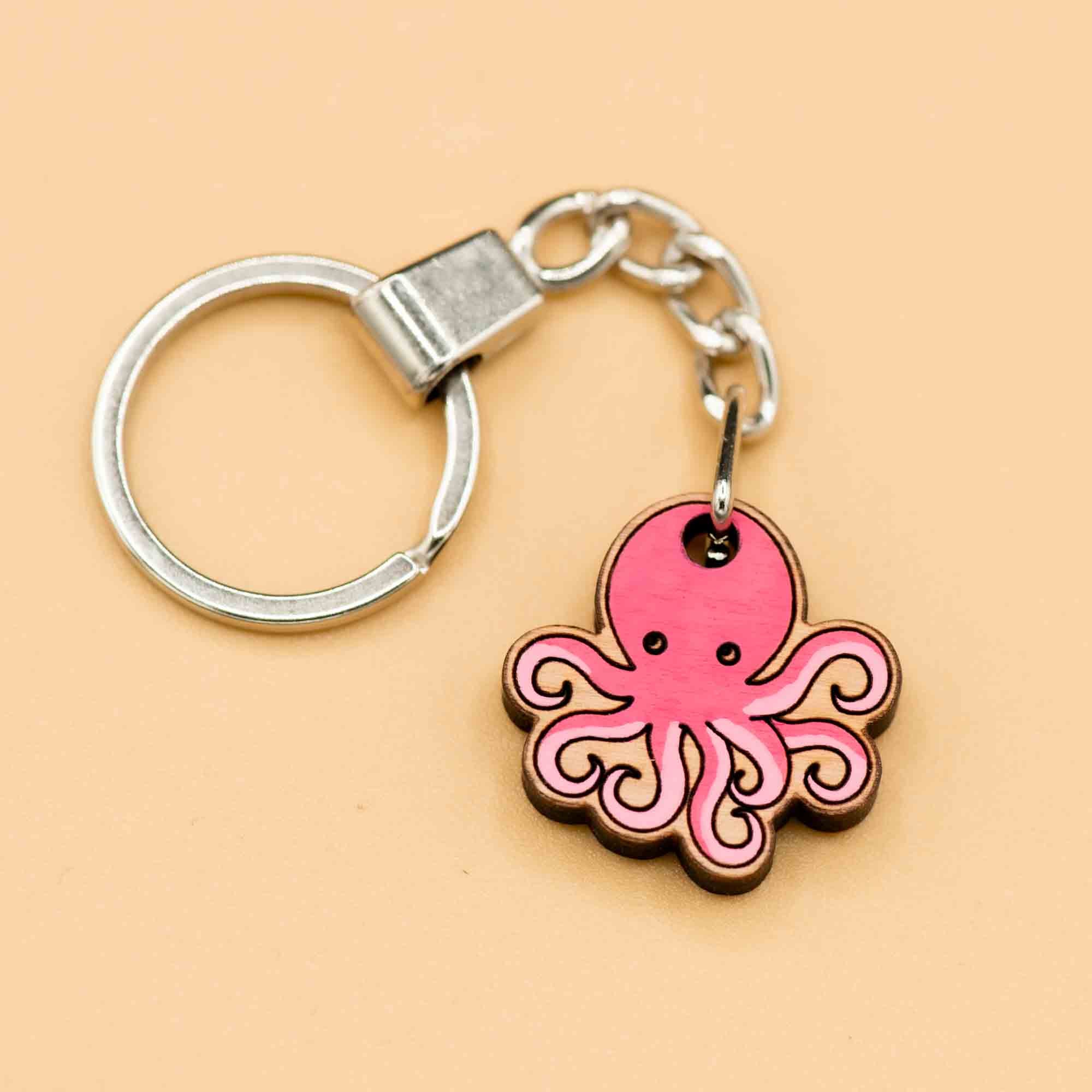 Hand-painted Octopus Wooden Keyring - KS13094 – Robin Valley Official Store